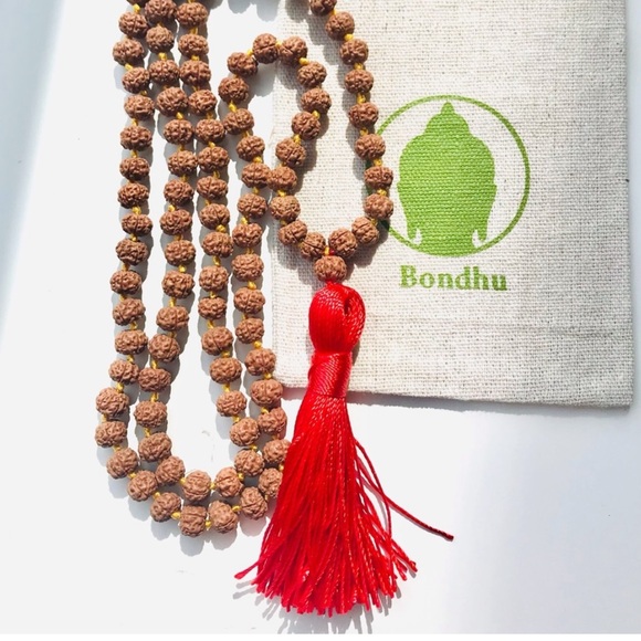 Bondhu | Jewelry | Rudraksha Seed Shivas Tears Mala Bead Necklace With ...